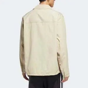Adidas Originals Solid Color Single Breasted Cargo Jacket