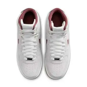 Nike Force 1 High Sculpt "grey Suede" Sneakers - Gray/red/blue