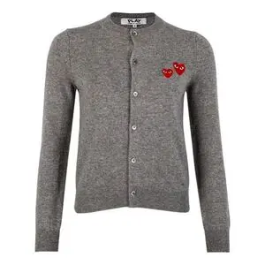 Play Comme Des Garcon Embellished Cardigan - Grey