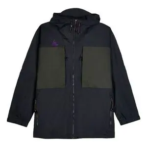 Nike Windproof Colorblock Outdoor Jacket - Black/sequoia