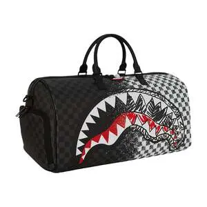 SPRAYGROUND Scribble Dribble Check Duffle Bag - Black/white