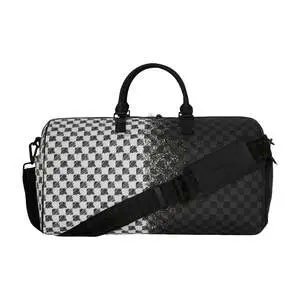 SPRAYGROUND Scribble Dribble Check Duffle Bag - Black/white