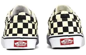 VANS Doheny Lace Up Checkerboard Sneakers - Black/yellow