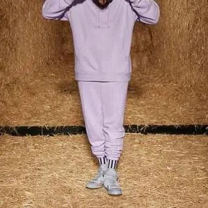 Adidas Originals X Ivy Park Crossover Casual Solid Color Bundle Feet Sports Pants/trousers/joggers Purple - Multi-color
