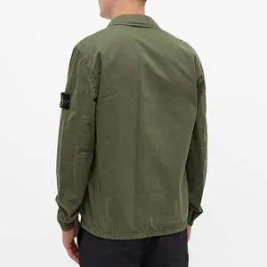 Stone Island 2 Pocket Brushed Cotton Shirt Jacket