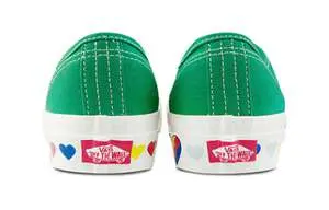 VANS Authentic Low Top Sneakers With Heart Detail - Green