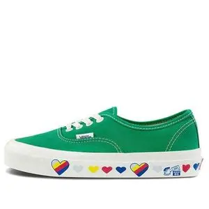 VANS Authentic Low Top Sneakers With Heart Detail - Green