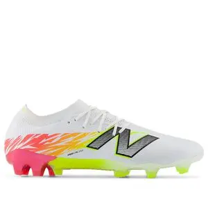 NEW BALANCE Furon Elite Fg V8 Soccer Cleats - White/energy Red/hi-lite