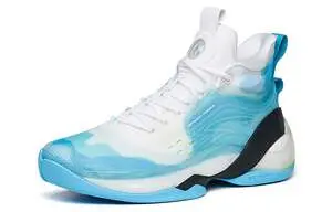 ANTA Klay Thompson "turn Back The Powers Of Darkness" High-top Sneakers - White/blue/black