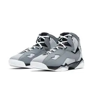 JORDAN True Flight High Top Sneakers - Grey/white/black