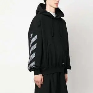 Off-White Scribble Diag-print Cotton Hoodie
