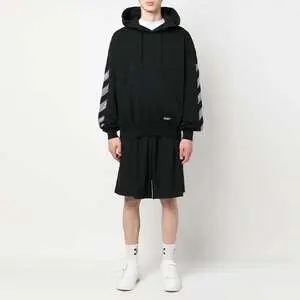 Off-White Scribble Diag-print Cotton Hoodie