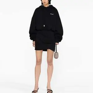 Off-White Logo-embroidered Cotton Hoodie