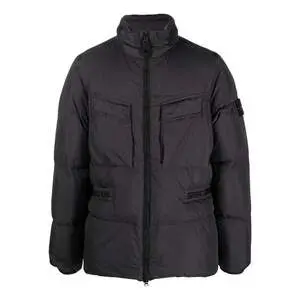 Stone Island Crinkle Reps Down Jacket - Black