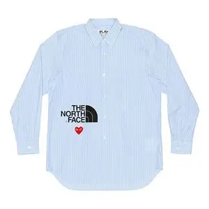 Play Comme Des Garcon X The North Face Striped Shirt - Blue