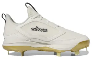 Adidas Purehustle 3 Baseball Cleats - White/gold