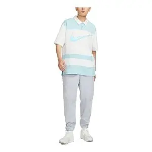 Nike Polo Shirt 'white Blue