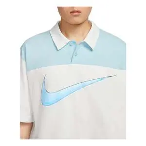 Nike Polo Shirt 'white Blue