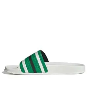 Adidas Adilette Slides - Green/white