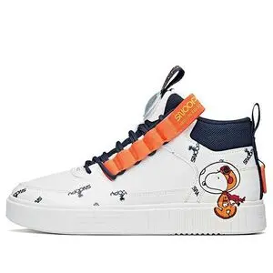 ANTA X Snoopy Skateboarding Series Sneakers - White/navy/orange