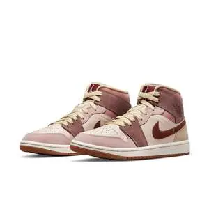 JORDAN 1 Mid Se "dark Pony Smoky Mauve - Barely Orange/dark Pony