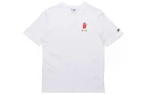PUMA Sports Alphabet Printing Round Neck Short Sleeve White