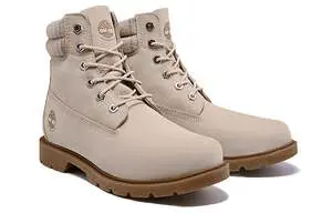 Timberland Lindon Woods Inch Waterproof Boot Beige Nubuck And Printed Collar