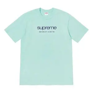 Supreme Ss20 Week 1 Shop Tee Logo Tee - Light Blue