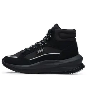 FILA Lace-up High Top Casual Boots - Black