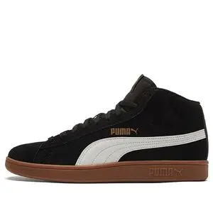 PUMA Smash V2 Mid Sneakers - Black/white/brown