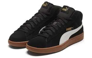 PUMA Smash V2 Mid Sneakers - Black/white/brown