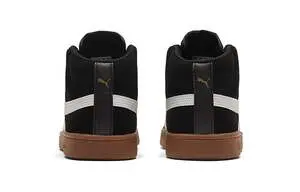 PUMA Smash V2 Mid Sneakers - Black/white/brown