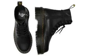 Dr. Martens Jadon Pisa Leather Platform Boots - Black