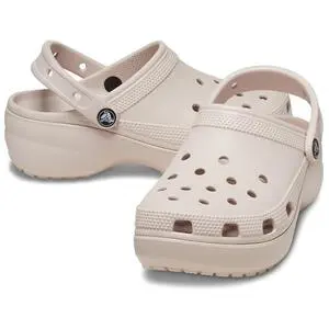 CROCS Platform Clogs - Beige