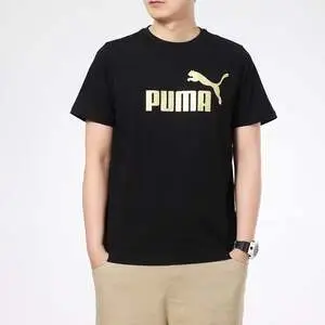 PUMA Essentials Metallic Logo T-shirt - Black