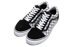 VANS Old Skool Checkerboard Lace-up Sneakers - Black/gray