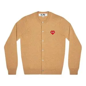 Play Comme Des Garcon Cardigan With Emblem - Beige