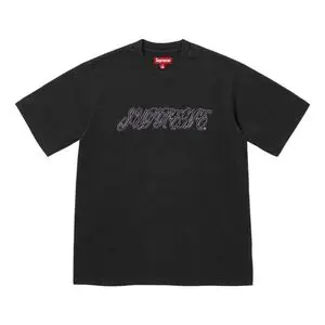 Supreme Ss26 Raised Script S/s T-shirt - Black