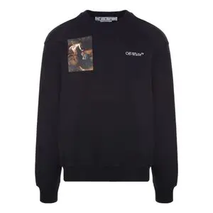 Off-White Character Logo Print Crewneck Sweatshirt