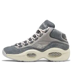 REEBOK Question Mid "grey Suede" Athletic Sneakers - Brown/gray