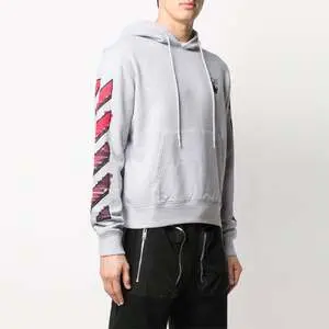 Off-White Ss21 Logo Printing Drawstring Hoodie
