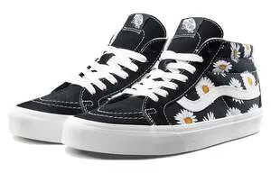 VANS Sk8-mid Flower Pattern 'black White