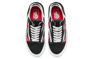 VANS Og Old Skool Lx 'snake Eyes Black' Sneakers - Black/white/red