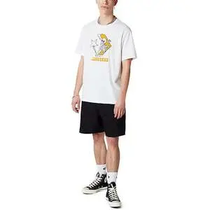 CONVERSE Skeleton Printing Knit Round Neck Short Sleeve