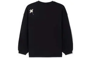 LI-NING Cf Sports Fashion Series Floral Print Pullover Hoodie - Black