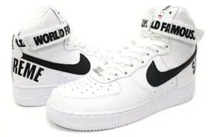 Nike Supreme Air Force 1 High Supreme Sneakers - White