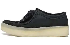 Clarks Wallabee Cup Nubuck Lace Up Shoes - Black