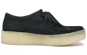 Clarks Wallabee Cup Nubuck Lace Up Shoes - Black