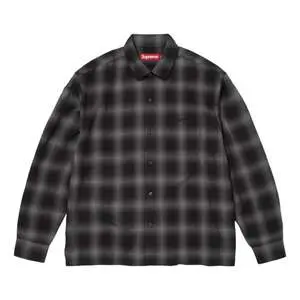 Supreme Ss26 Shadow Plaid Rayon Shirt - Black
