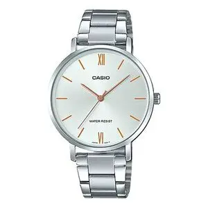 Casio Quartz Analog Watch With Stainless Steel Bracelet - Silver